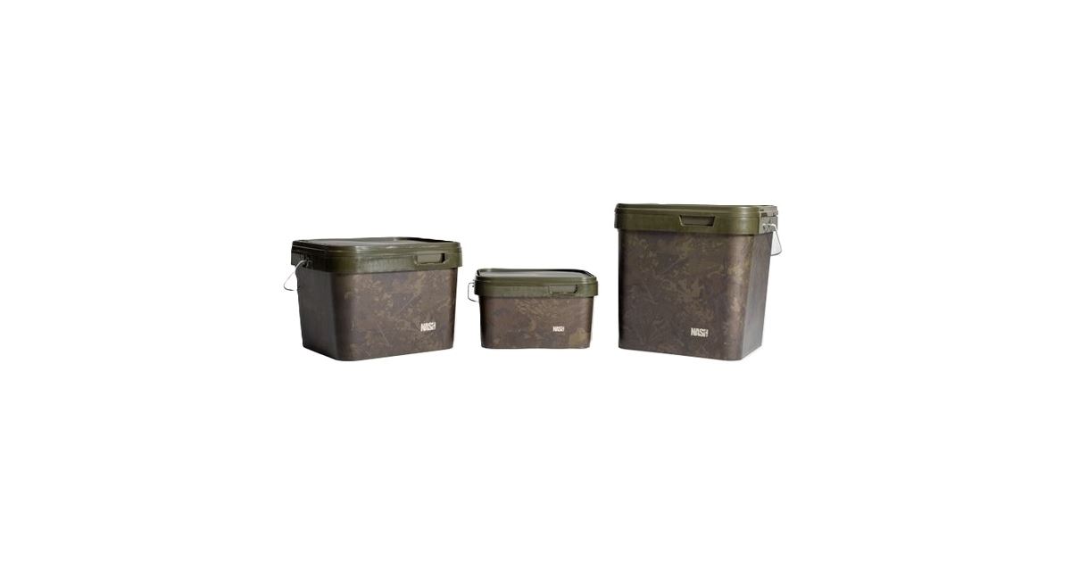 Nash Kbelík Spot On Rectangular Bucket Camo - 17 l