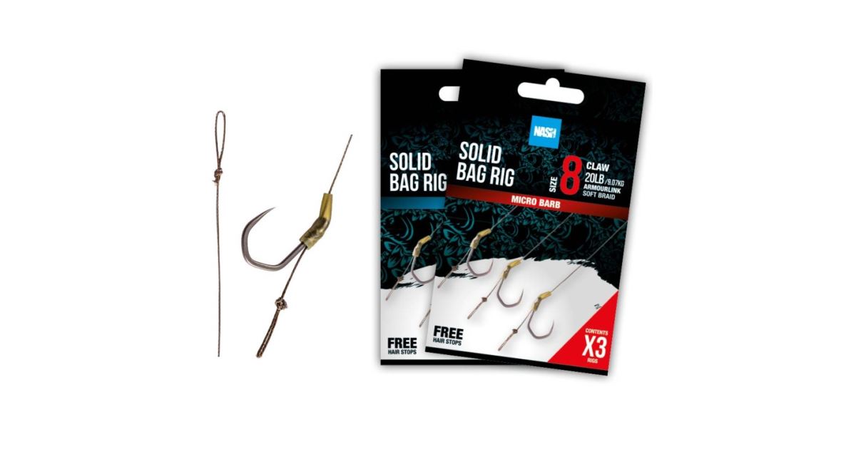 Nash Návazec Solid Bag Rig Barbed - Velikost Háčku 4