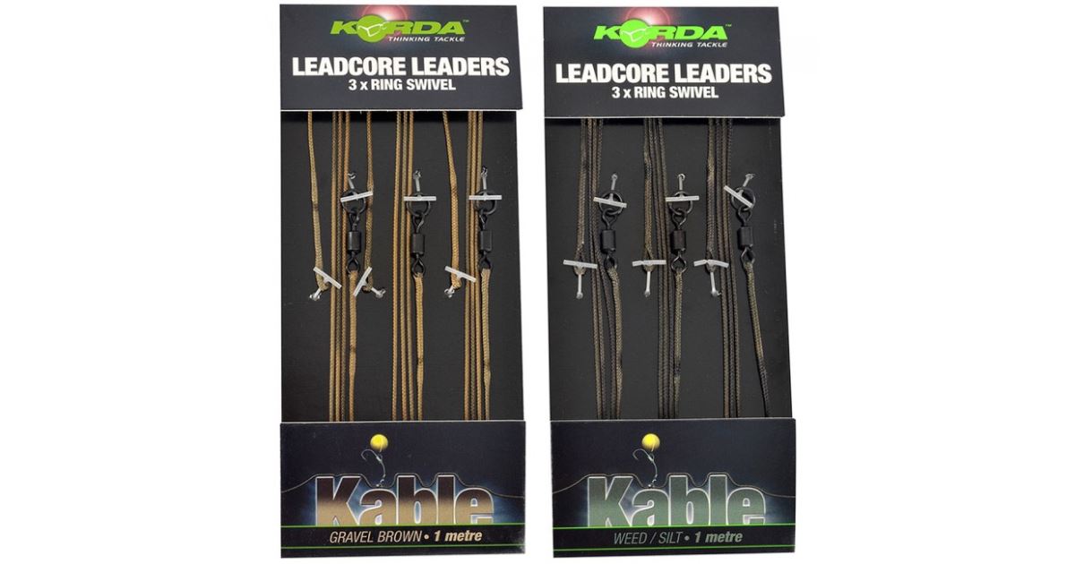 Korda Olověná Montáž Ring Swivel Leadcore Leader 3ks-Weed/Silt
