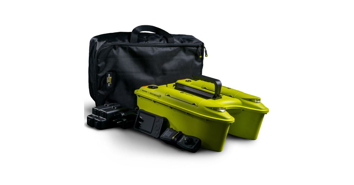 RidgeMonkey Zavážecí Loďka Hunter 750 Bait Boat Hi-Viz Echo Edition