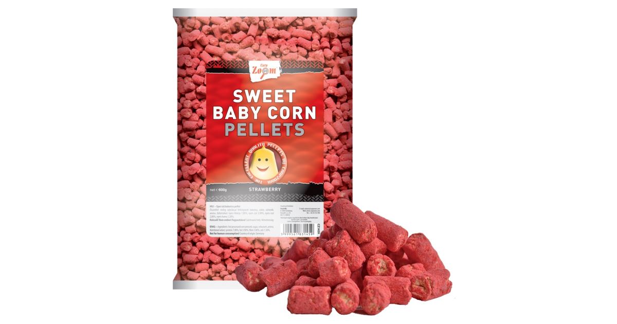 Carp Zoom Pelety Sweet Baby Corn Pellets Jahoda 800 g