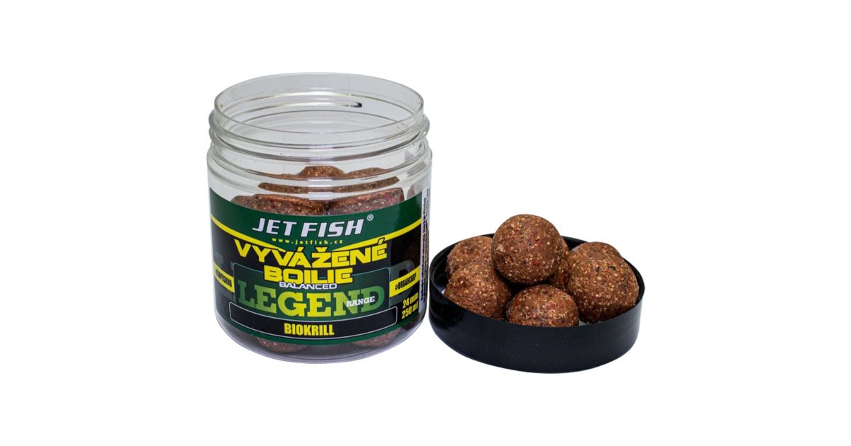 Jet Fish Vyvážené Boilie Legend Range Biokrill 250 ml - 24 mm