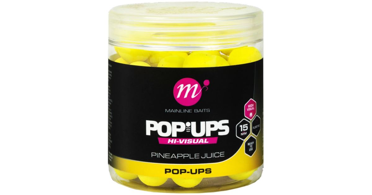 Mainline Plovoucí Boilie High Visual Pop-ups Pineapple Juice 15 mm 50 ks