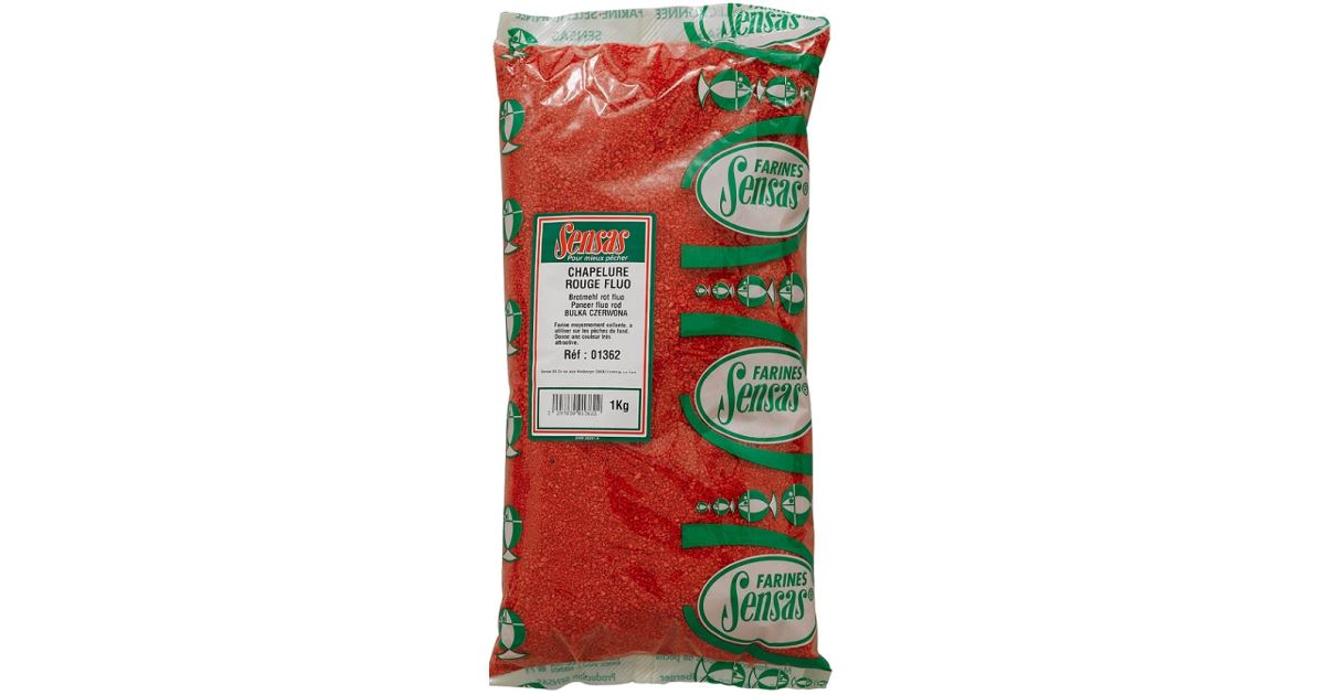 Sensas Anglická Vločka Chapelure Fluo - Jaune 1 kg - červená