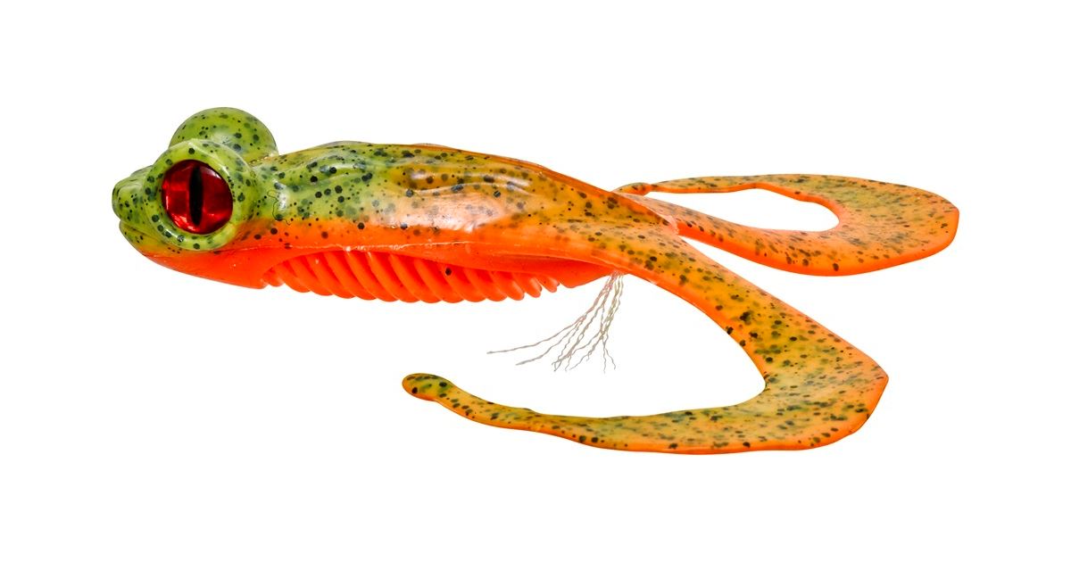 Gunki Gumová Nástraha Bull Frog Fluo Chart Pepper 2 ks 10 cm