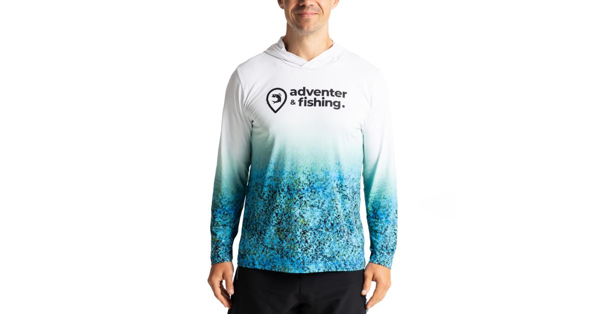 Adventer & Fishing Funkční Hoodie UV Tričko White Bluefin Trevally