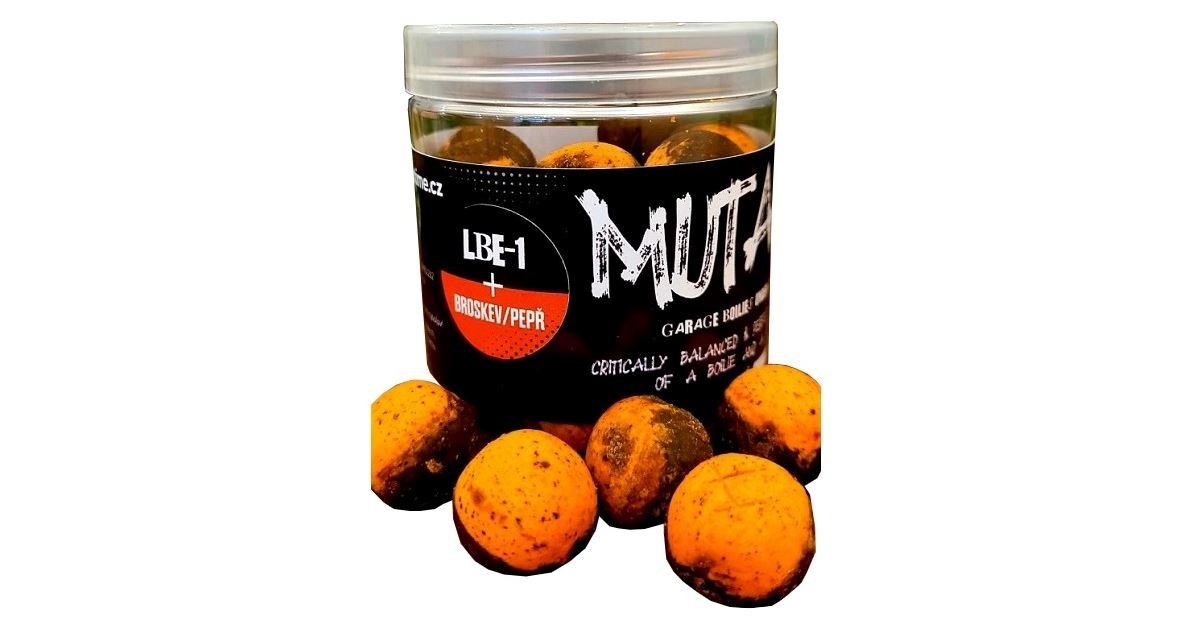 G.B.U. Vyvážené Boilies Mutant LBE1 Broskev Pepř 130 g